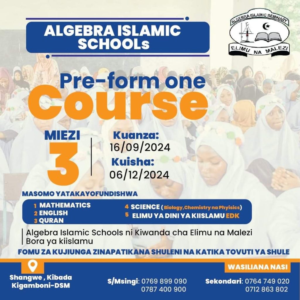 PRE-FORM ONE COURSE 2024 – Algebra Schools